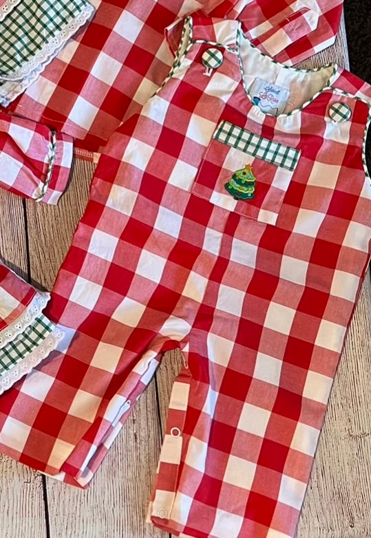 RED BUFFALO / GREEN CHECK CHRISTMAS TREE POCKET LONGALL (po183) – Sweet ...