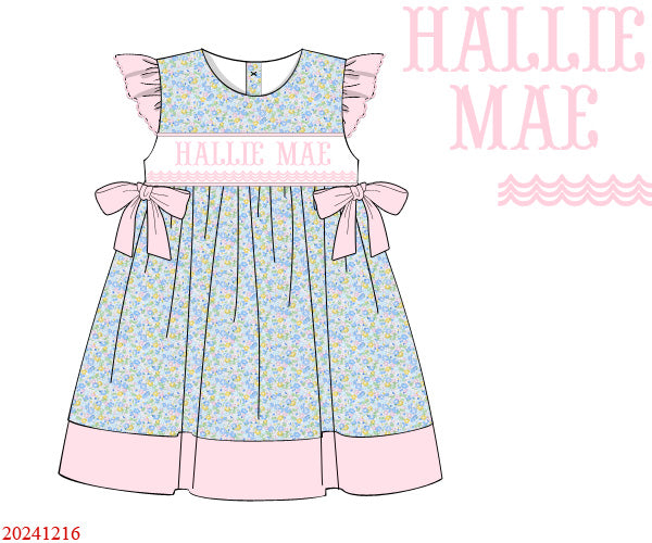 THE BLUE FLORAL POSEY BOUQUET NAME DRESS // ESTIMATED TO SHIP FROM THE ...